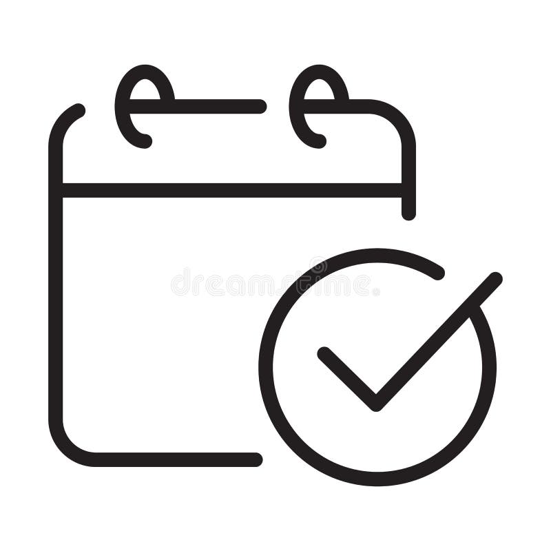 Event Schedule Outline Icon. Appointment Request Vector Illustration ...