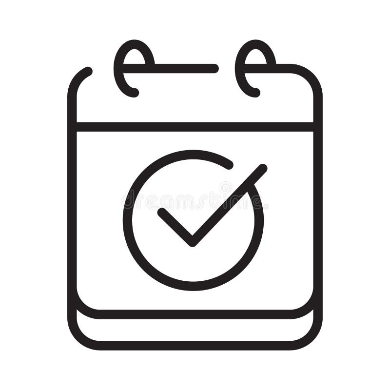 Event Schedule Outline Icon. Appointment Request Vector Illustration ...