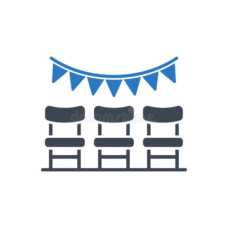 Event Seating Arrangement Icon Stock Illustration - Illustration of ...