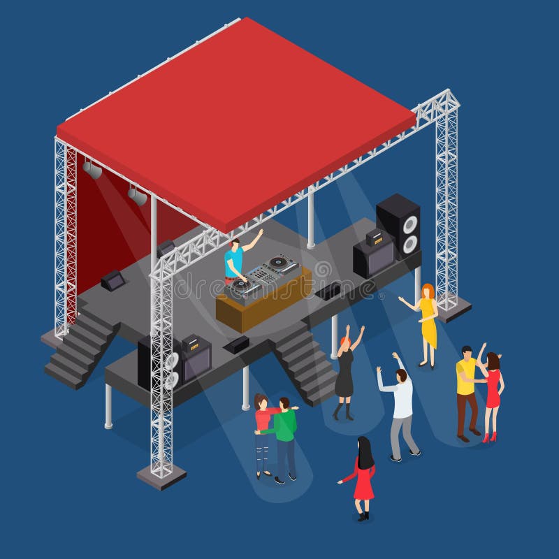 Stage Construction House Set Isometric View. Vector Stock Vector ...