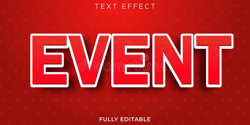 Event Text Effect Design Template. it Can Can Change Easily Stock Vector - Illustration of line ...