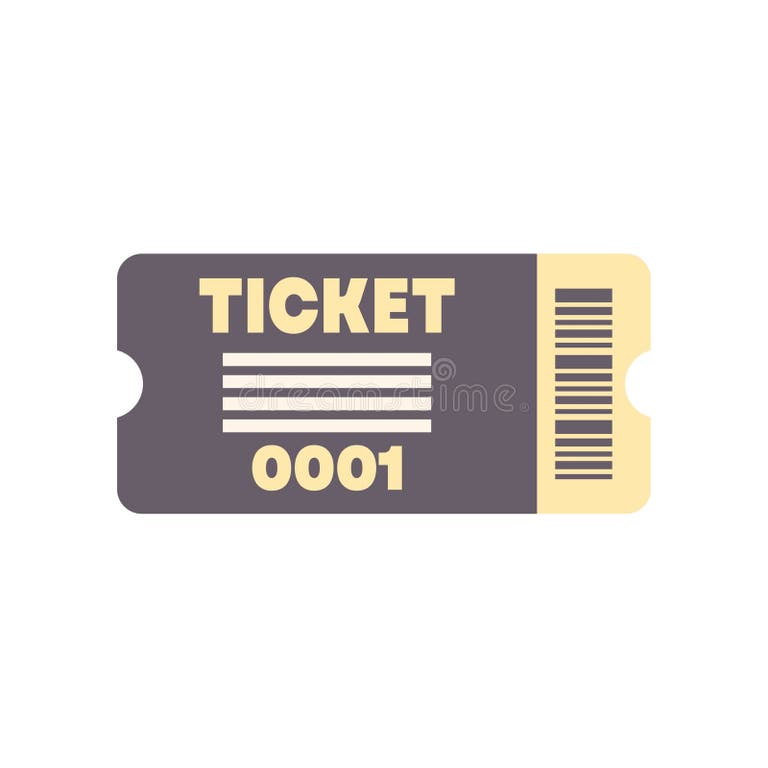 Event Ticket Admitting One Person with Barcode and Number Stock Vector ...