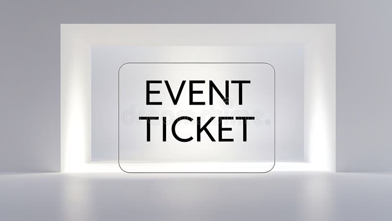 Event Ticket Displayed on a Clean, Minimal Background with Focus on ...