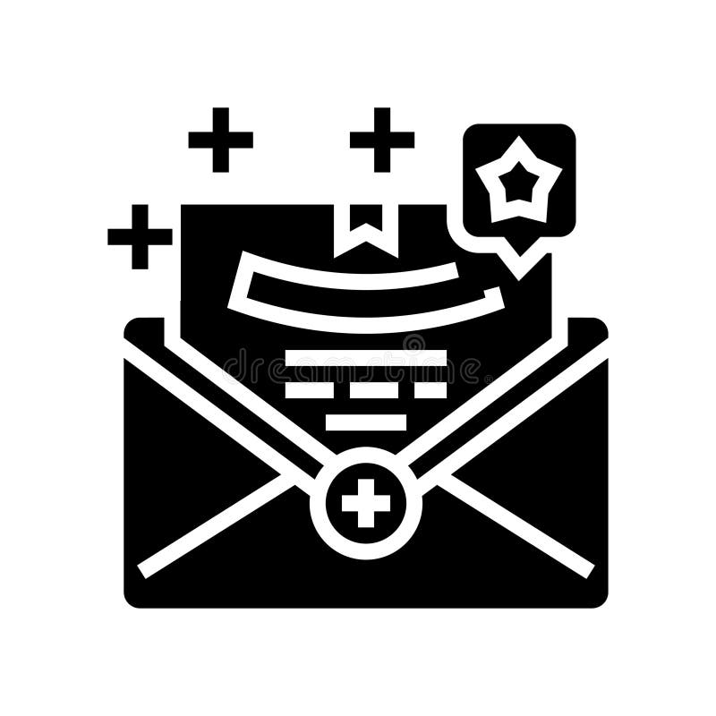 Event Triggered Email Glyph Icon Vector Illustration Stock Vector ...