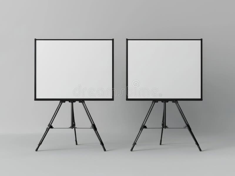 An Event TV Screen with Tripod Blank Template for a Trade Show, 3D ...