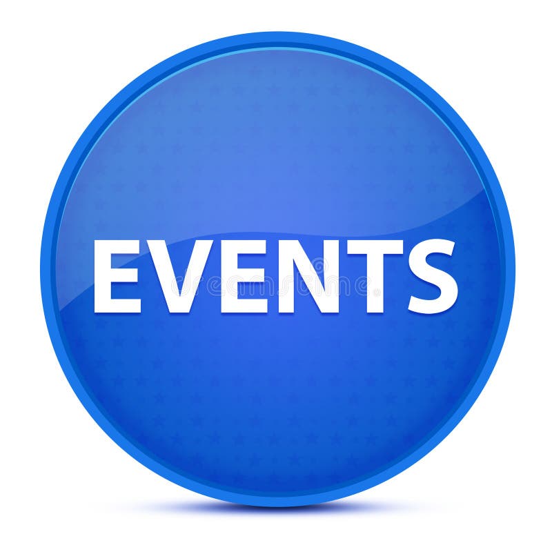 Events Aesthetic Glossy Blue Round Button Abstract Stock Illustration ...