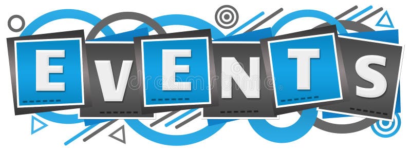 Events Blue Grey Blocks Design Background Stock Illustration ...
