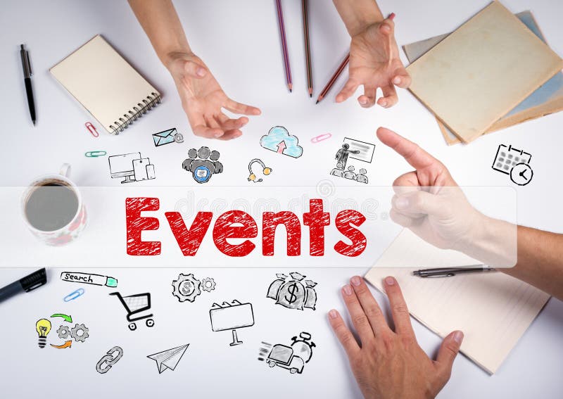 Events Concept. the Meeting at the White Office Table Stock Image ...