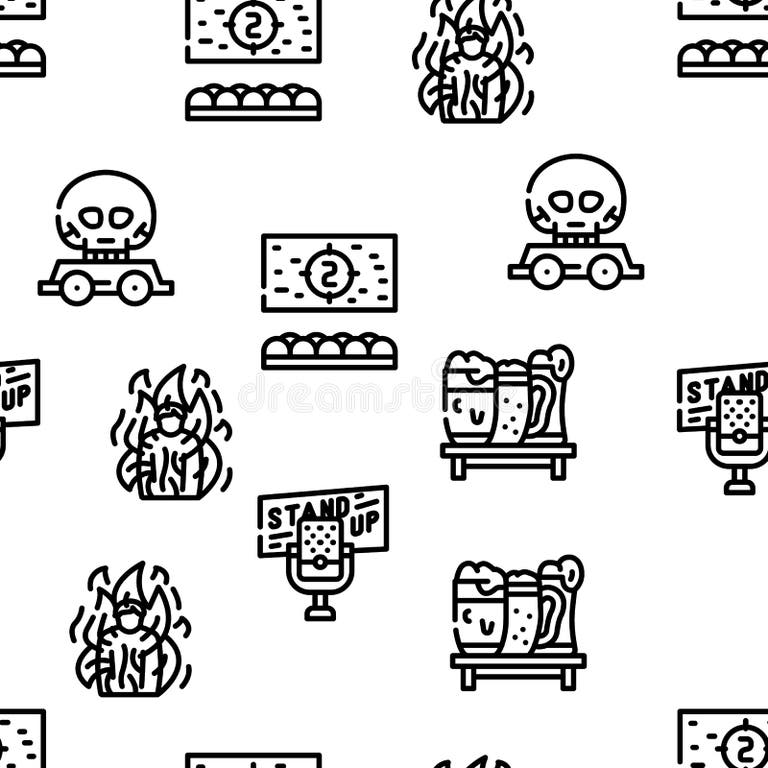 Events and Festival Vector Seamless Pattern Stock Vector - Illustration ...