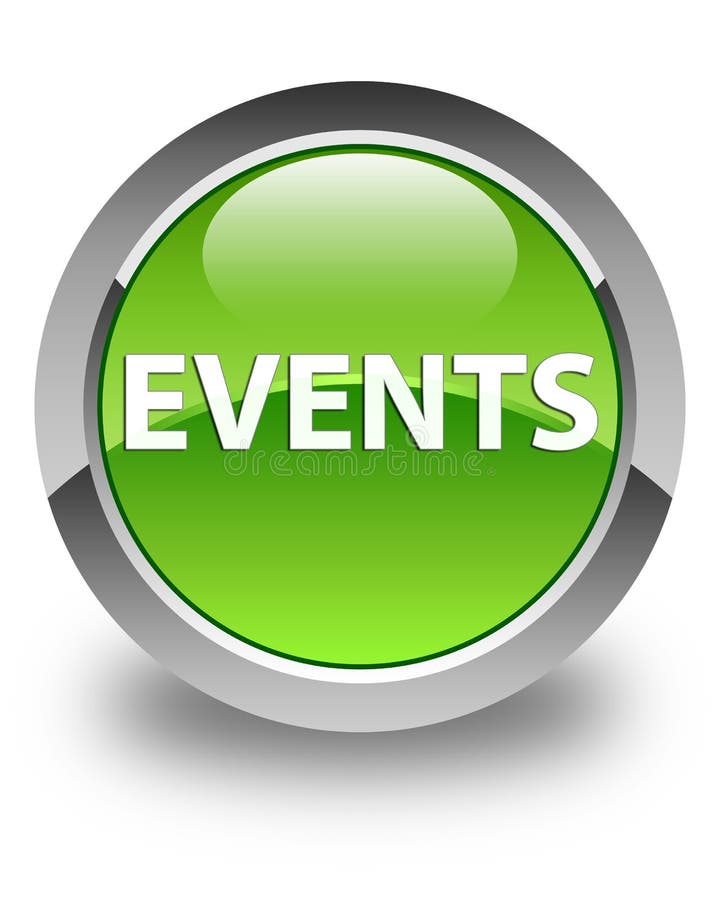 Events Glossy Green Round Button Stock Illustration - Illustration of ...