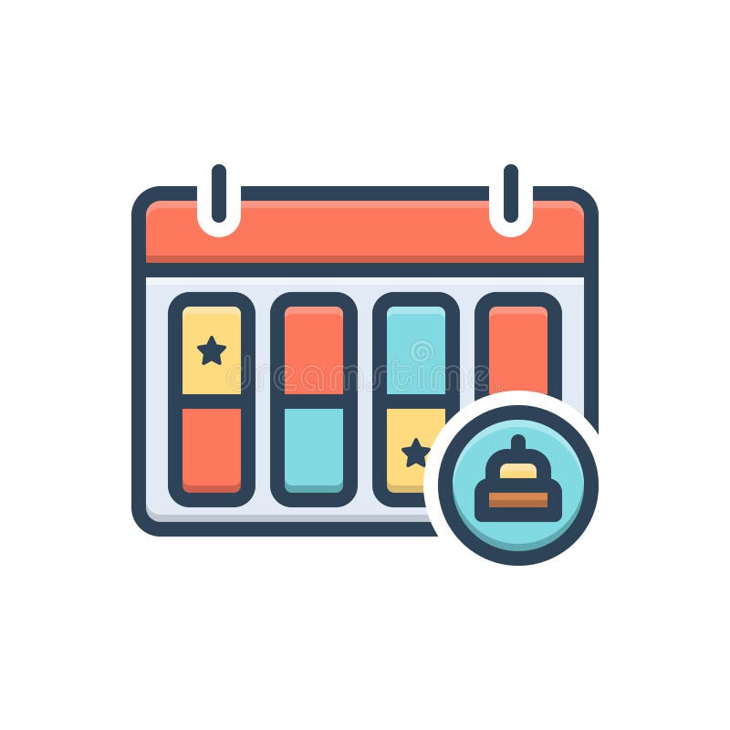 Color Illustration Icon for Events, Planner and Celebration Stock ...