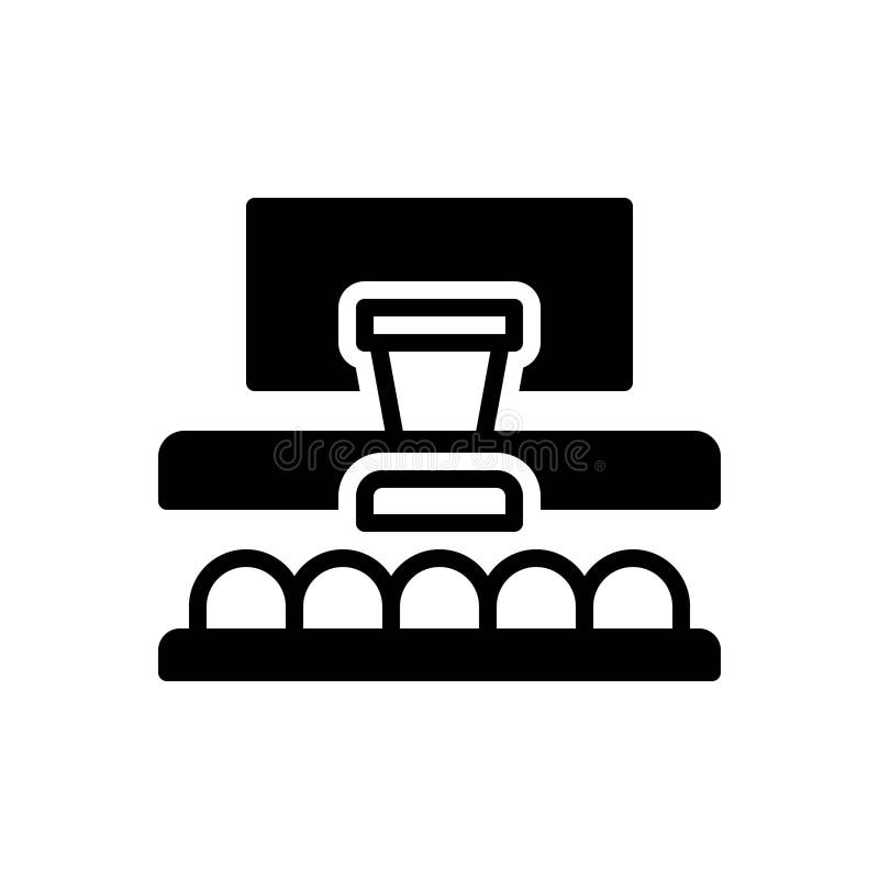 Black Solid Icon for Events, Stage and Concert Stock Illustration ...