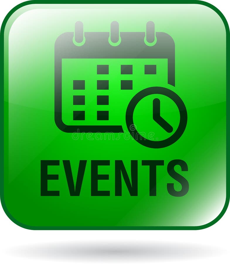 Events icon web button stock illustration. Illustration of appoint ...