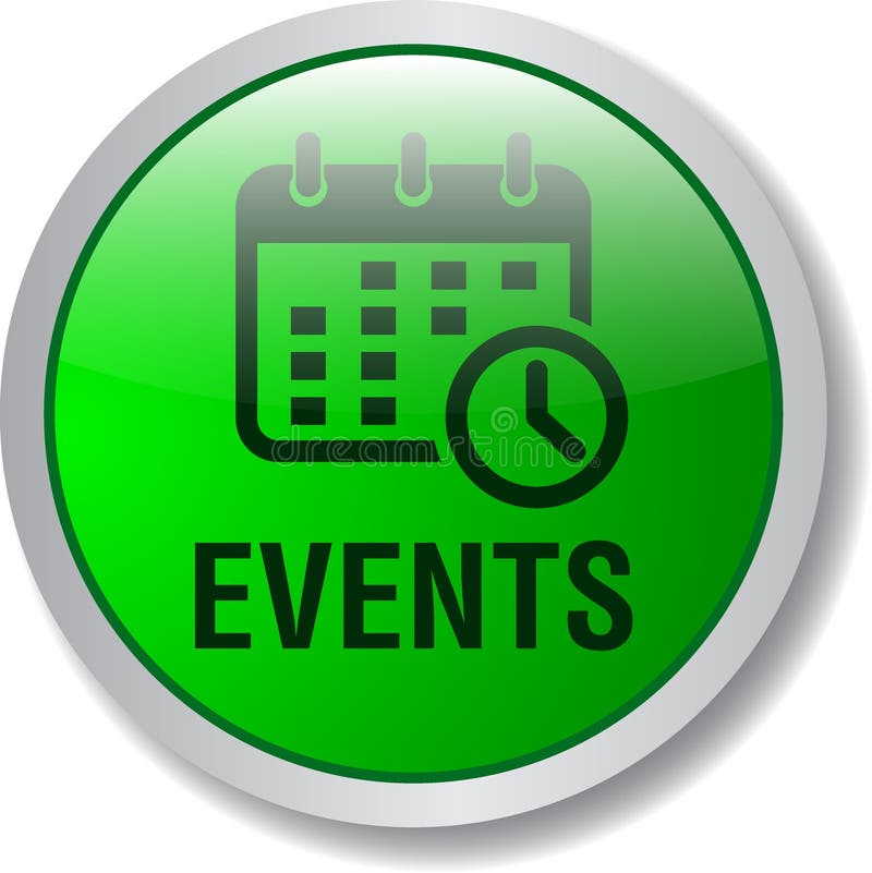 Events icon web button stock illustration. Illustration of element ...