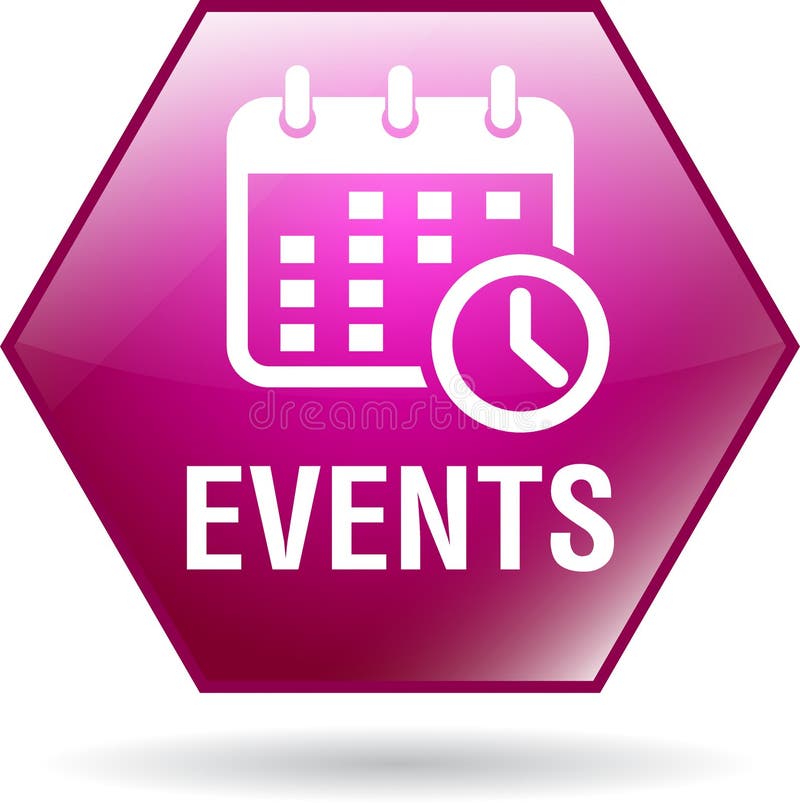 Events icon web button stock illustration. Illustration of glassy ...