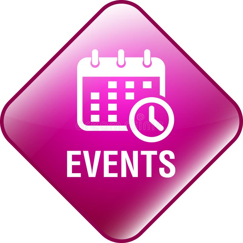 Events icon web button stock illustration. Illustration of diary ...