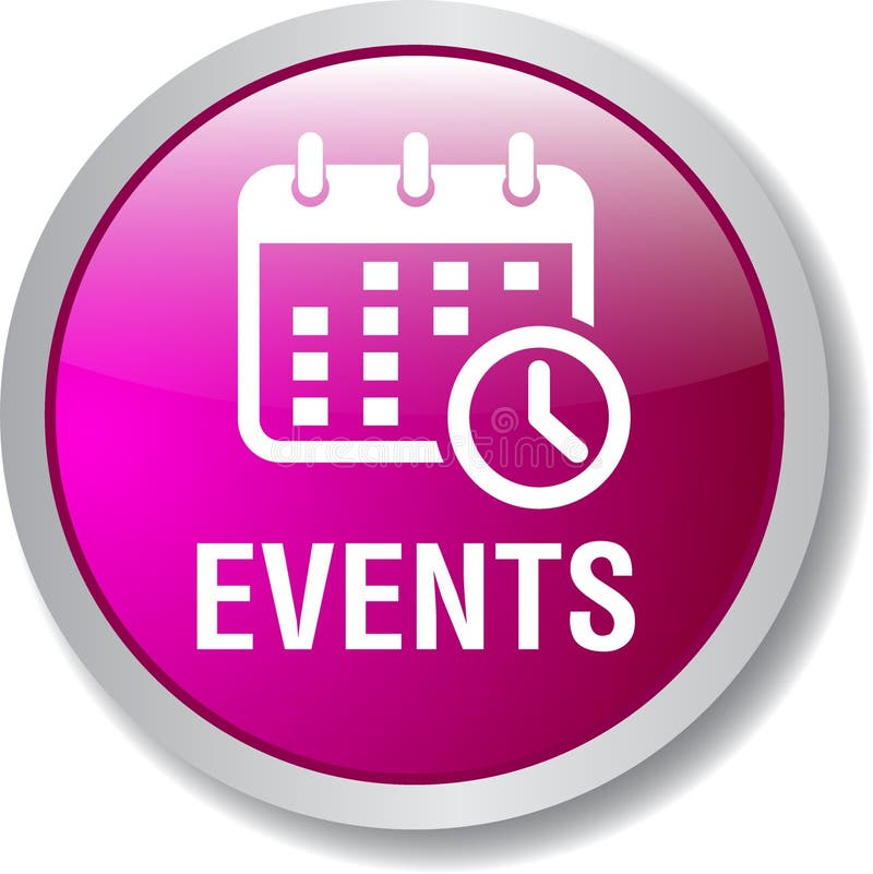 Events icon web button stock illustration. Illustration of elements ...