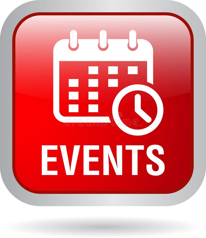 Events icon web button stock illustration. Illustration of glossy ...