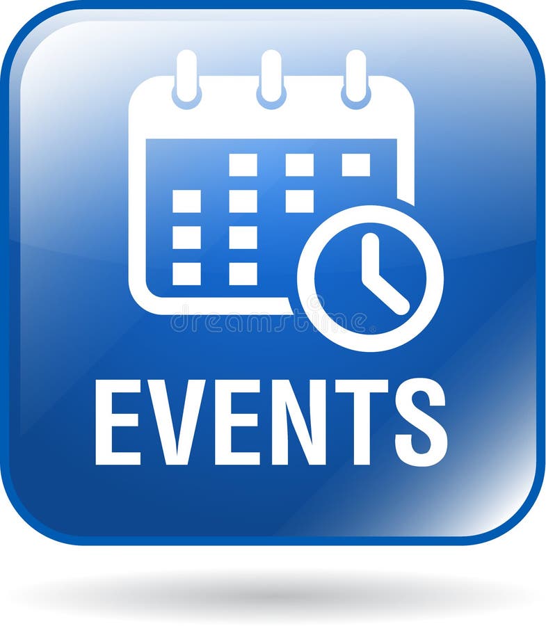 Events icon web button stock illustration. Illustration of calendar ...