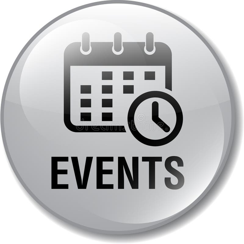 Events icon web button stock illustration. Illustration of banner ...