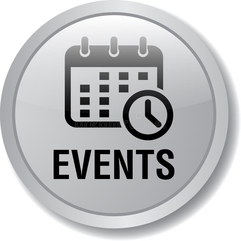 Events icon web button stock illustration. Illustration of calendar ...