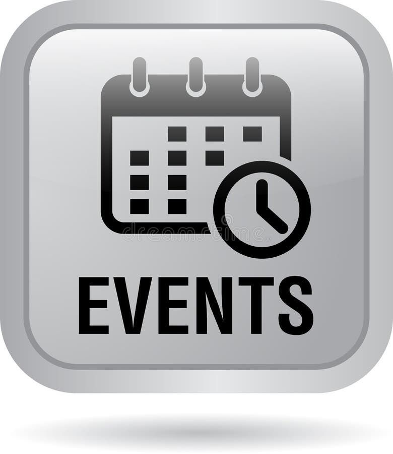 Events icon web button stock illustration. Illustration of appoint ...