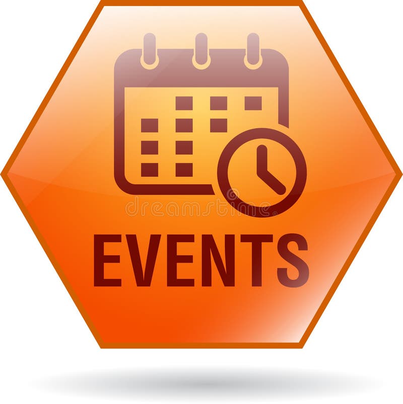 Events icon web button stock illustration. Illustration of appoint ...