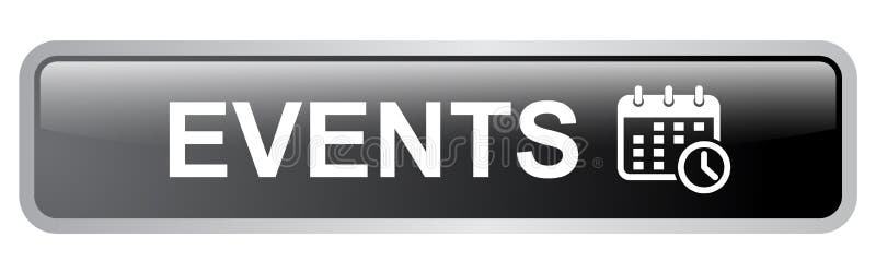 Events icon web button stock illustration. Illustration of calendar ...