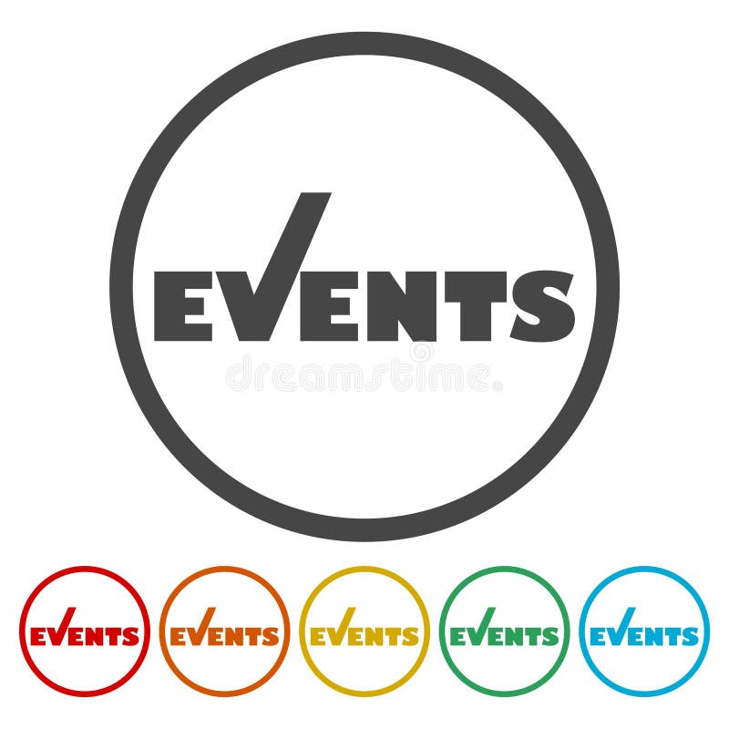 Events icons set stock vector. Illustration of element - 140214852