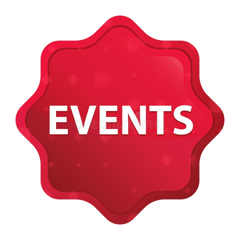 Events Misty Rose Red Starburst Sticker Button Stock Illustration ...