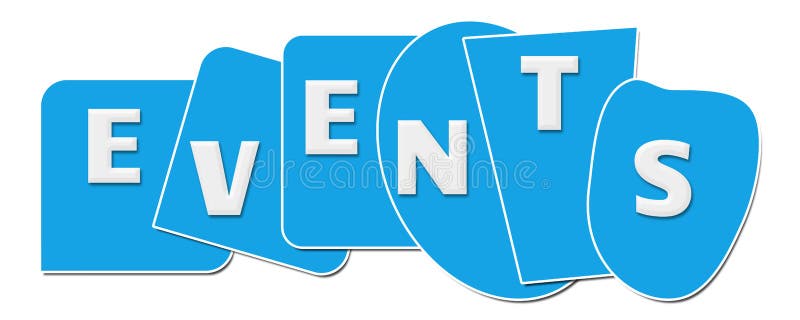 Events Blue Abstract Shapes Horizontal Stock Illustration ...