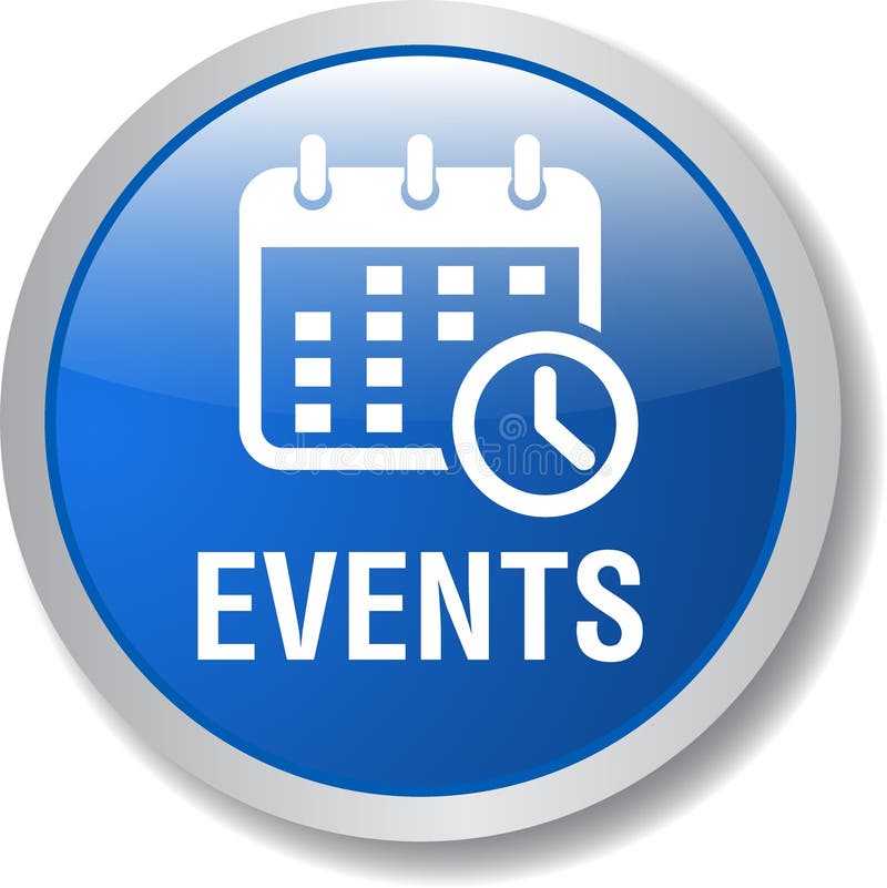 Events icon web button stock illustration. Illustration of calendar ...