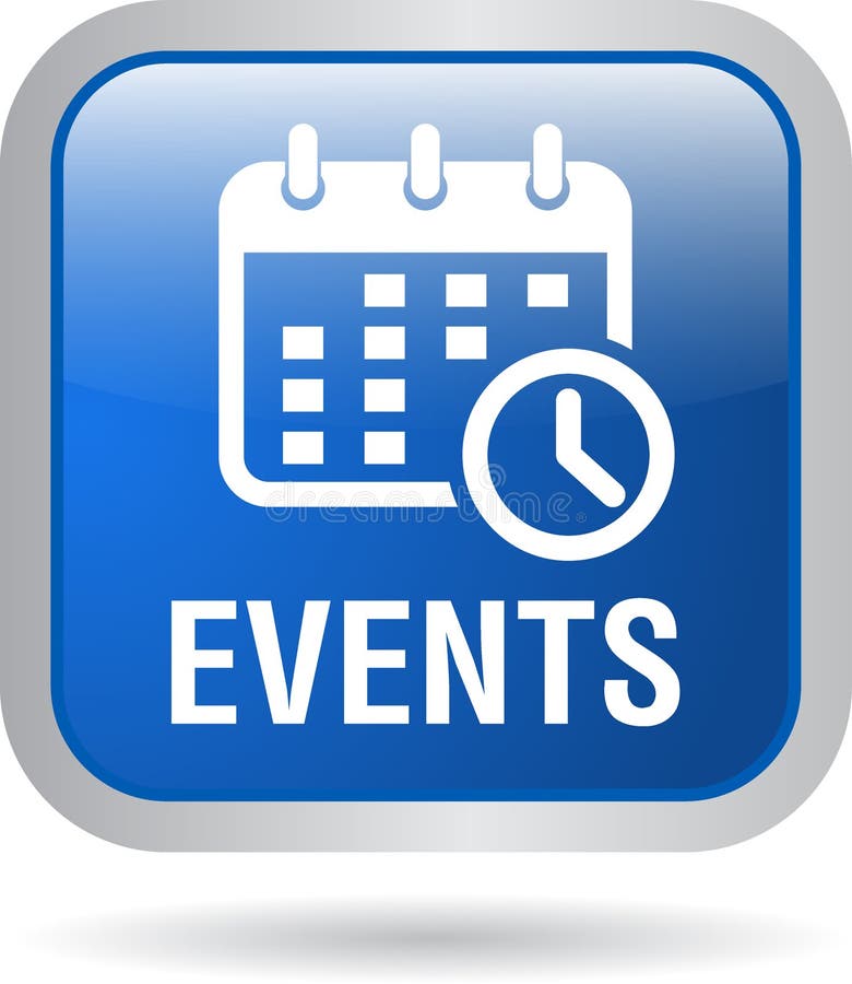 Events icon web button stock illustration. Illustration of calendar ...