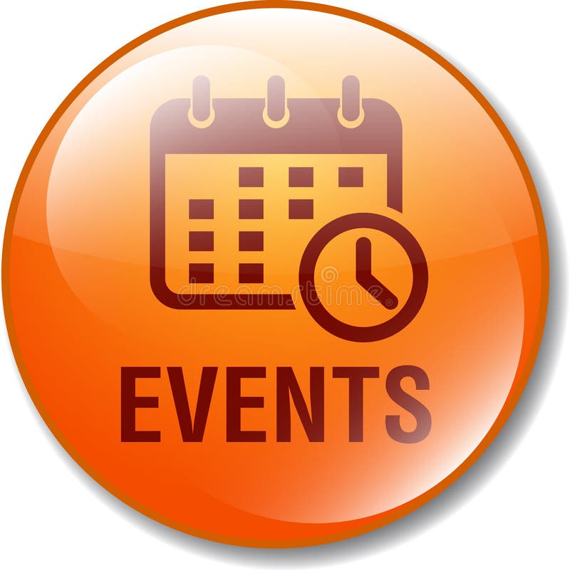 Events icon web button stock illustration. Illustration of calendar ...