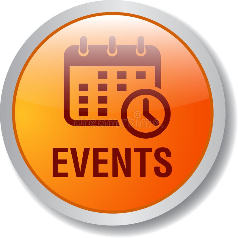 Events icon web button stock illustration. Illustration of business ...
