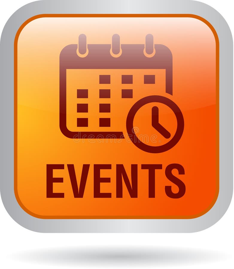Events icon web button stock illustration. Illustration of appoint ...