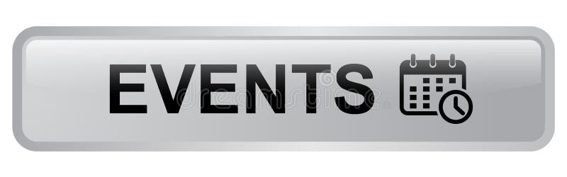 Events icon web button stock illustration. Illustration of clock ...