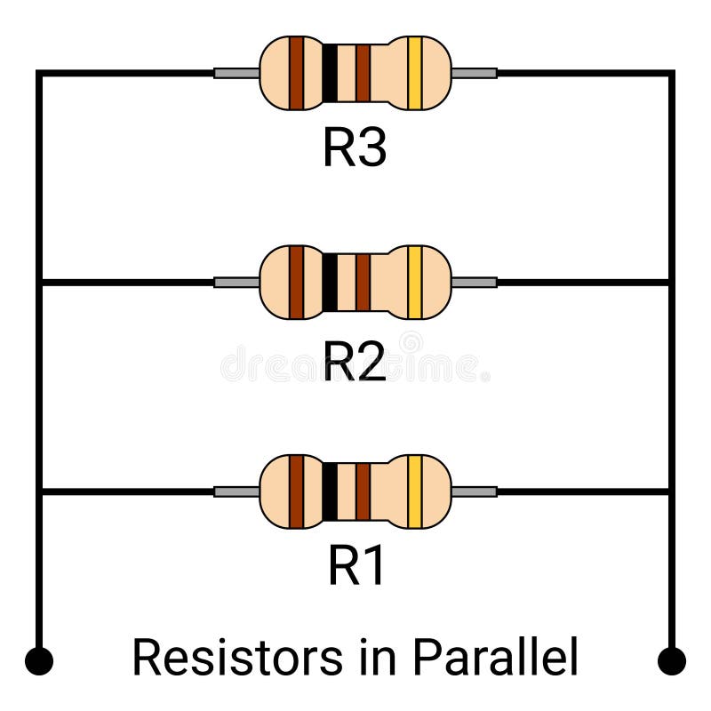 Reeks Resistor Illustration Vectorbeelden Met Resistentiewaarden Van 10 ...