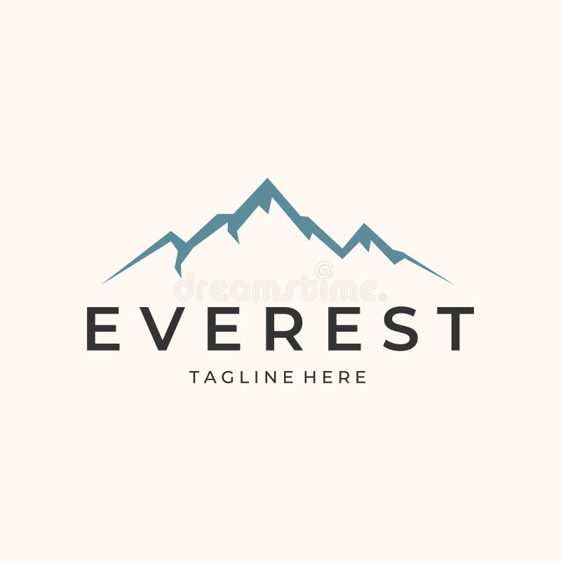 Everest Mountain Logo Vector Design Template Stock Vector ...