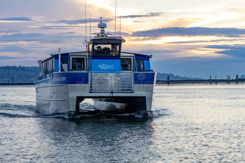 Ferry Returning To Port McNeil from Alert Bay, British Columbia Stock ...