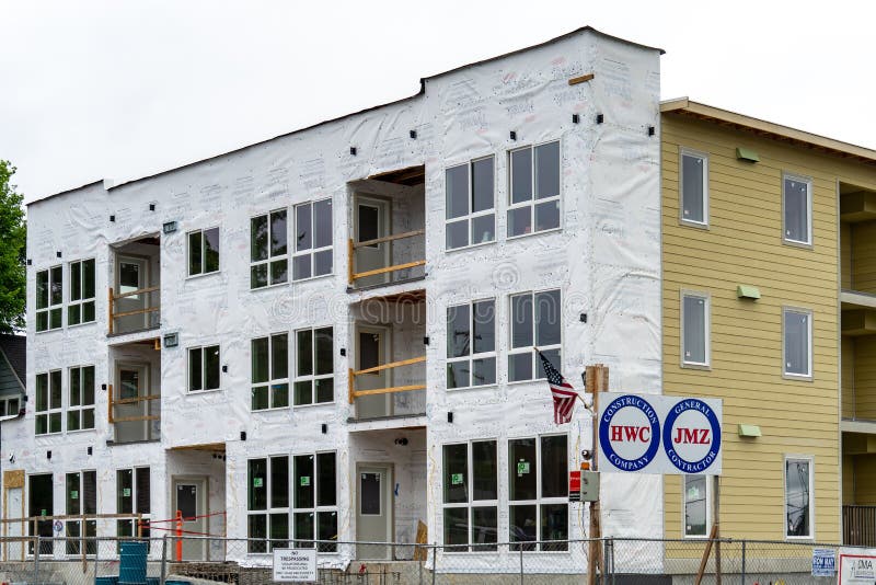 New Apartment Complex Near Completion Editorial Stock Image - Image of ...