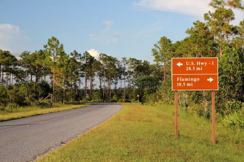 Everglades Road Sign stock photo. Image of visit, ecosystem - 26641008