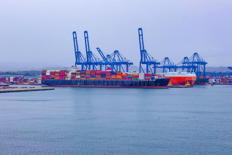 Port of Colon Panama stock image. Image of colon, crane - 20754487