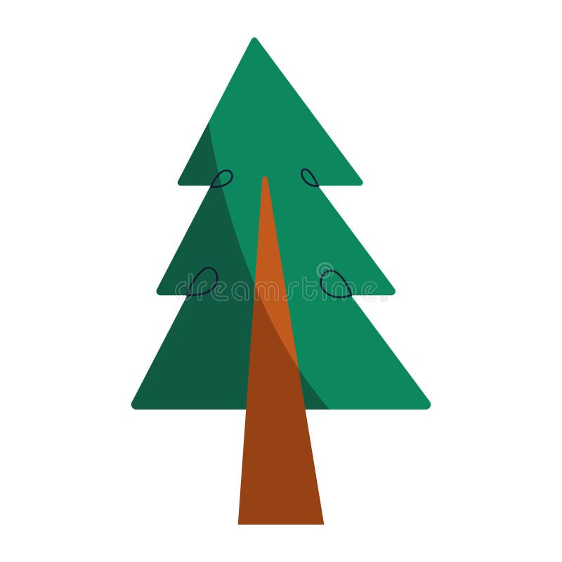 Peaceful Pine Tree in a Natural Landscape Stock Vector - Illustration ...