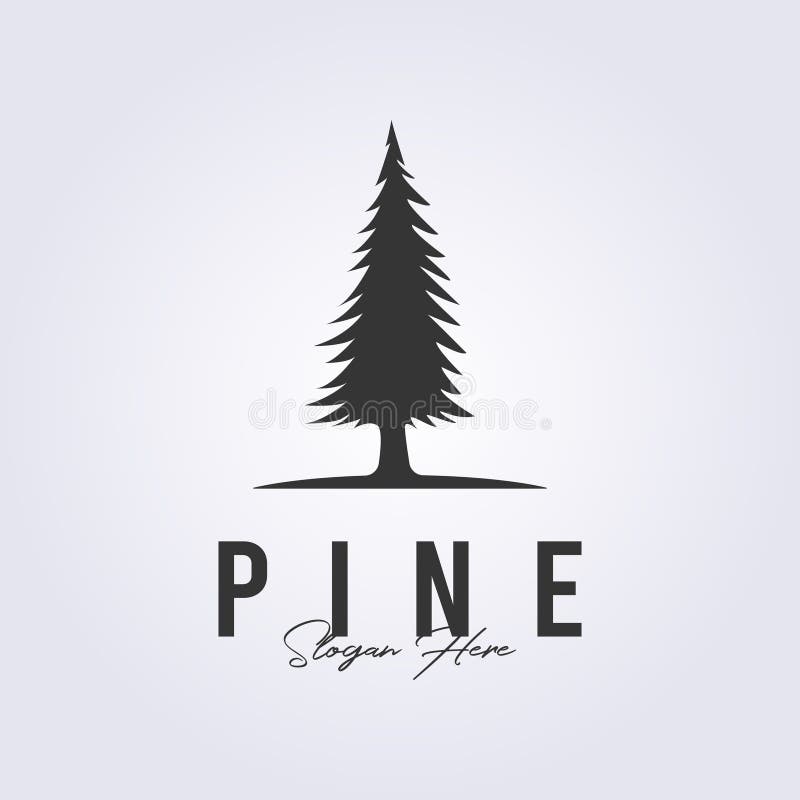 Evergreen Logo Pine Tree Icon Symbol Vector Illustration Design. Stock ...