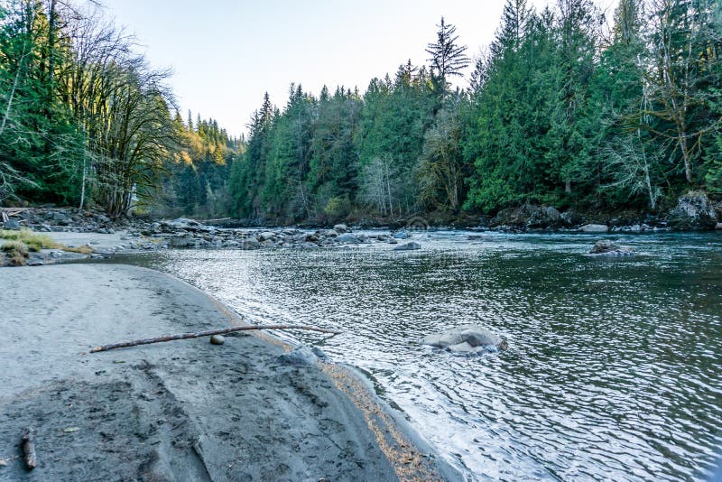 Evergreen Northwest River 2 Stock Image - Image of northwest, state ...