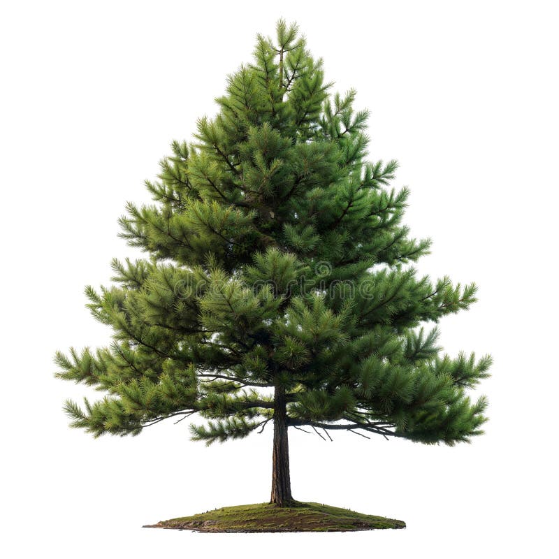 Evergreen Pine Tree Isolated Stock Image - Image of lifelike, sturdy ...