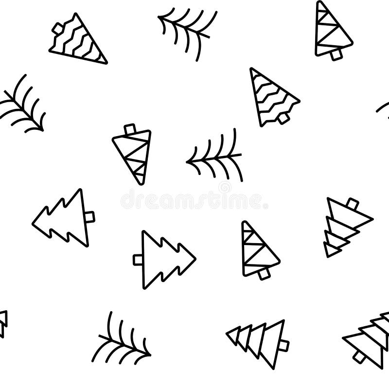 Evergreen Pine Tree Vector Seamless Pattern Stock Vector - Illustration ...