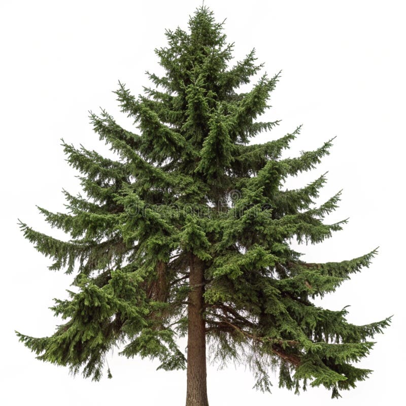Evergreen Tree Isolated on Transparent Background Stock Vector ...