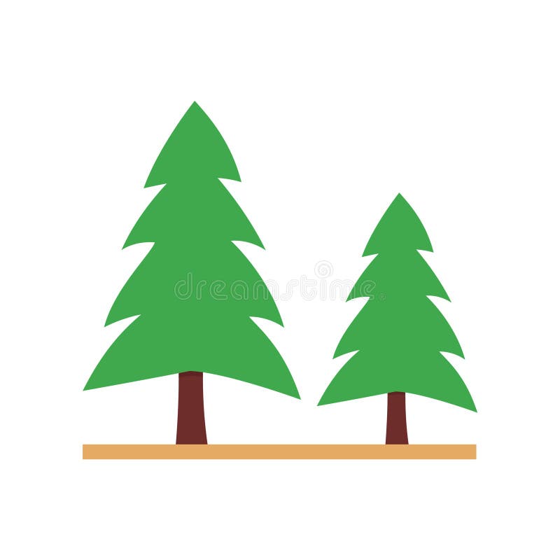 Evergreen Trees Isolated Vector Icon that Can Be Easily Modified or ...
